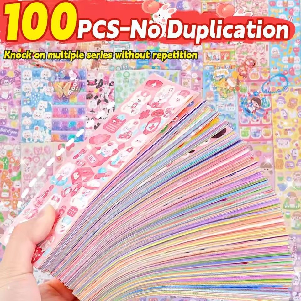 Best price for 100 PCS Goo Card Cute Stickers Kawaii Cartoon Laser ...