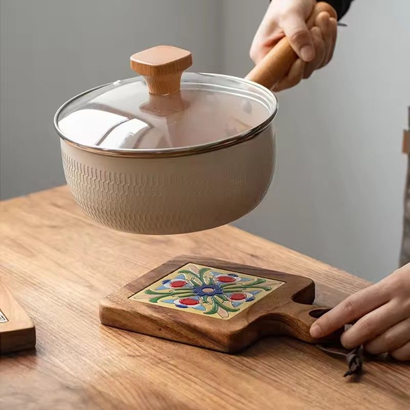 Best price for 1pc Floral Wooden Trivet - High-Temperature Resistant ...