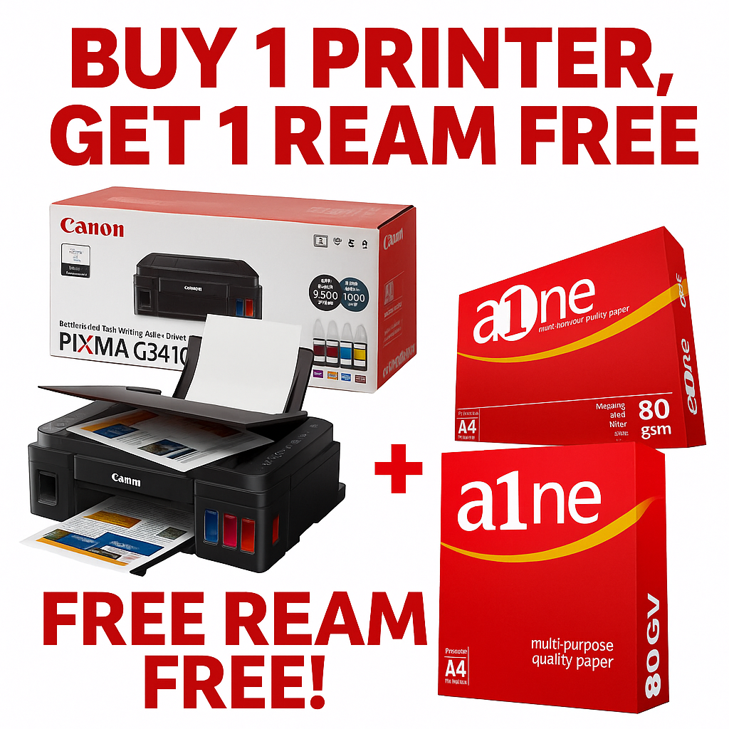 Best price for Canon PIXMA G3410 MegaTank Printer + Free Ream ...
