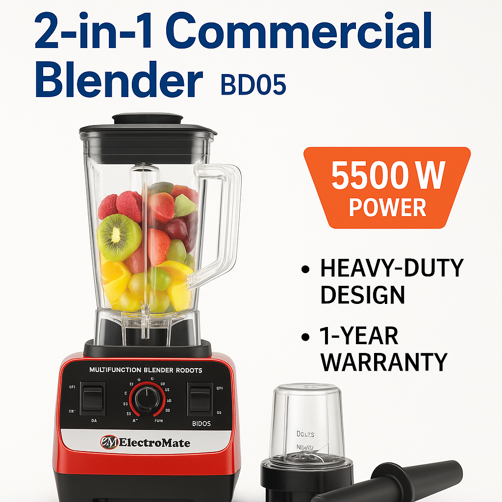 Best price for ElectroMate 2-in-1 Commercial Blender BD05 | Silvercrest Model | 5500 W Heavy ...