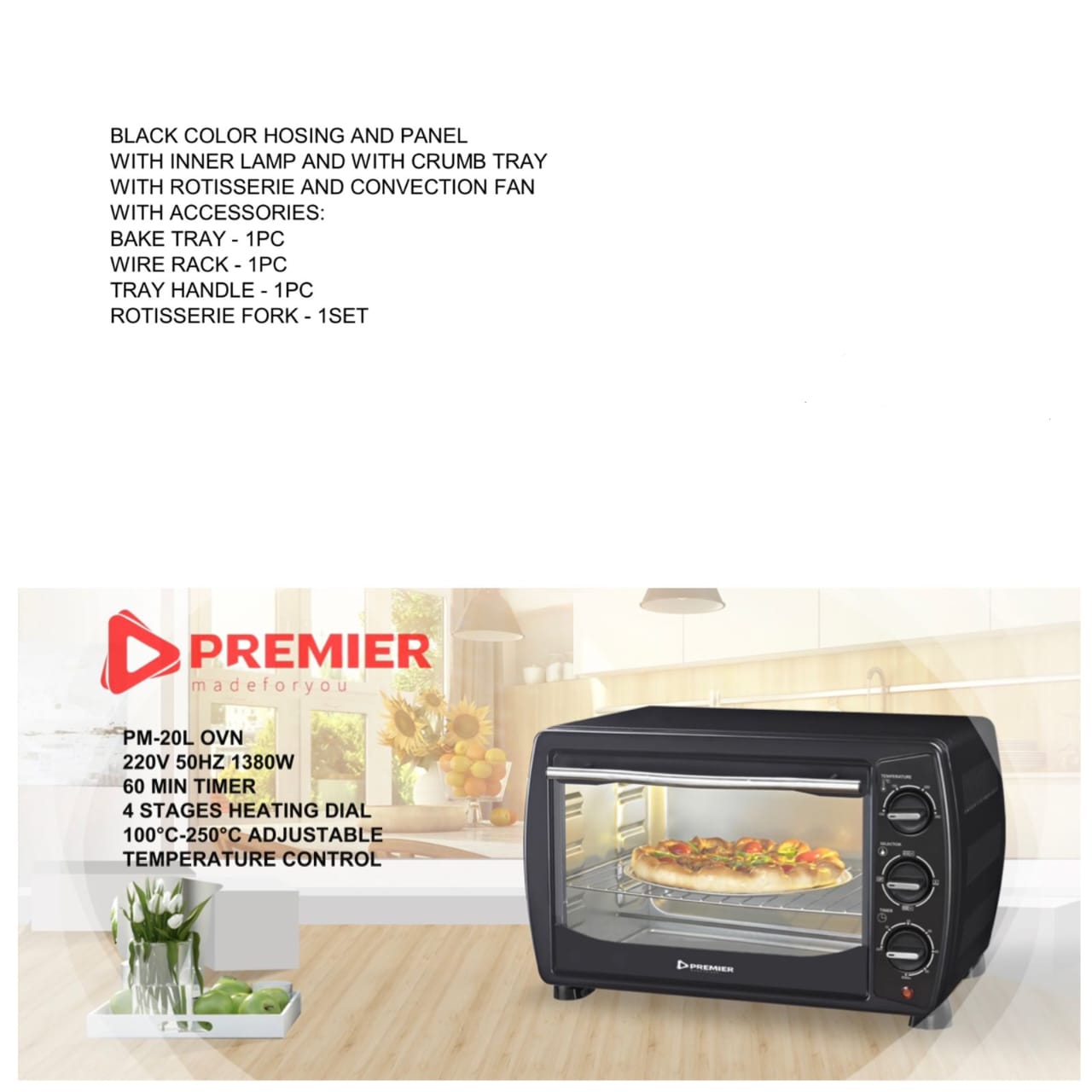 Best price for 20ltrs premier electric oven ,Oven Indicator , Has ...