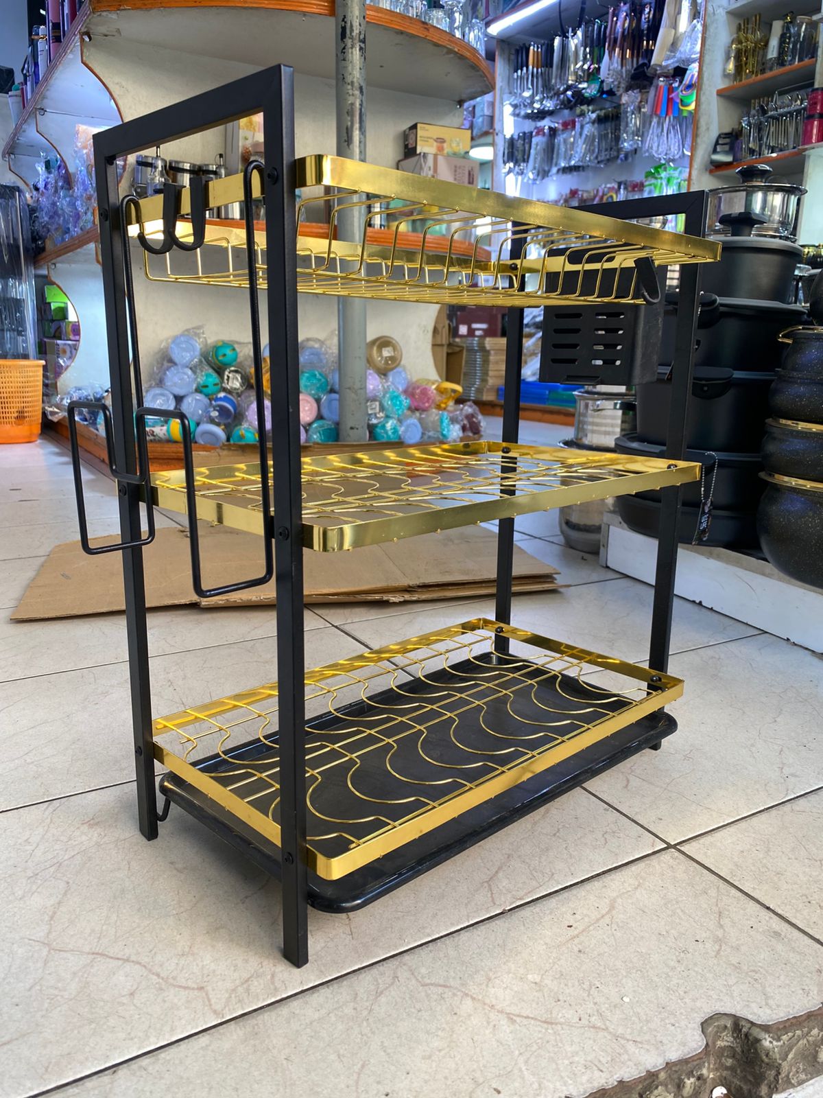 Best price for Golden 3-Tier Rack 🌟 ️ Strong, durable & elegant ️ ...