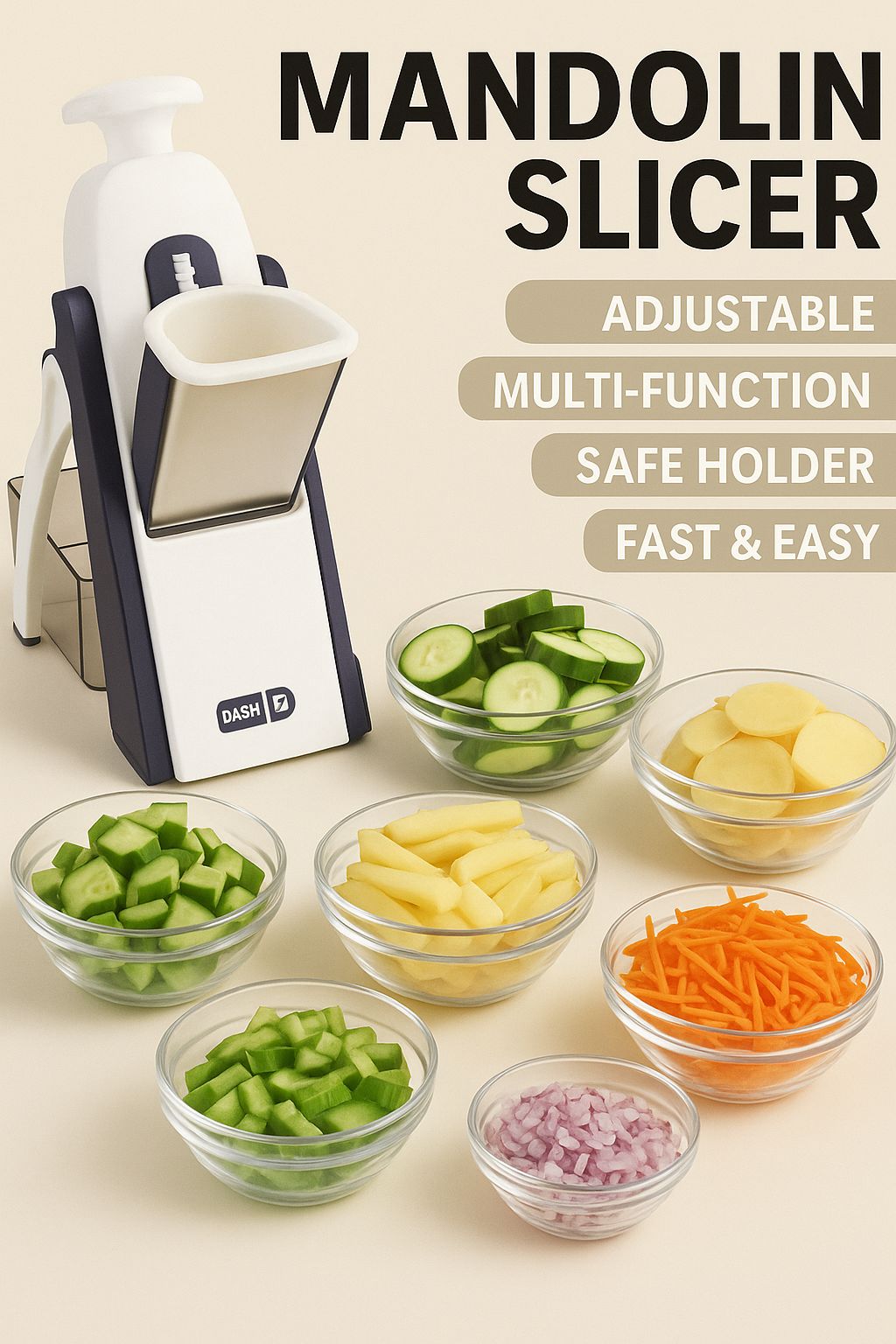 Best price for 🔥 Multi-Function Mandolin Slicer – Adjustable Vegetable ...