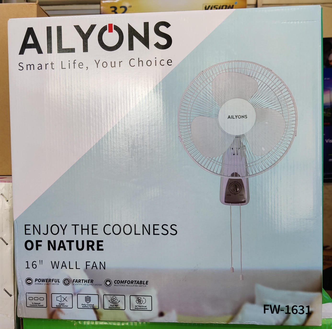 Best price for Ailyons 16-Inch Wall Fan – 3-Speed Oscillating Cooling ...