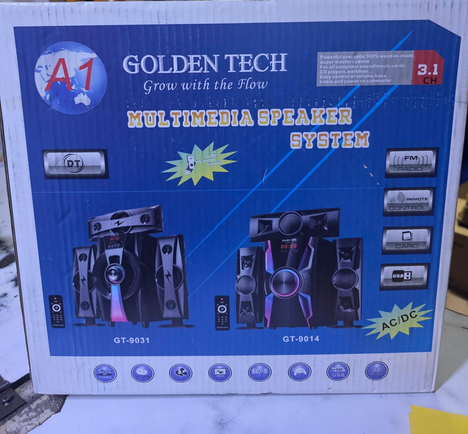 Best price for Golden Tech 3.1 Channel Multimedia Speaker System GT-9014 – FM Radio, USB, SD ...