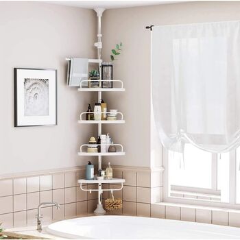 Best price for 4-Tier Adjustable Telescopic Multi-Corner Shelf ...