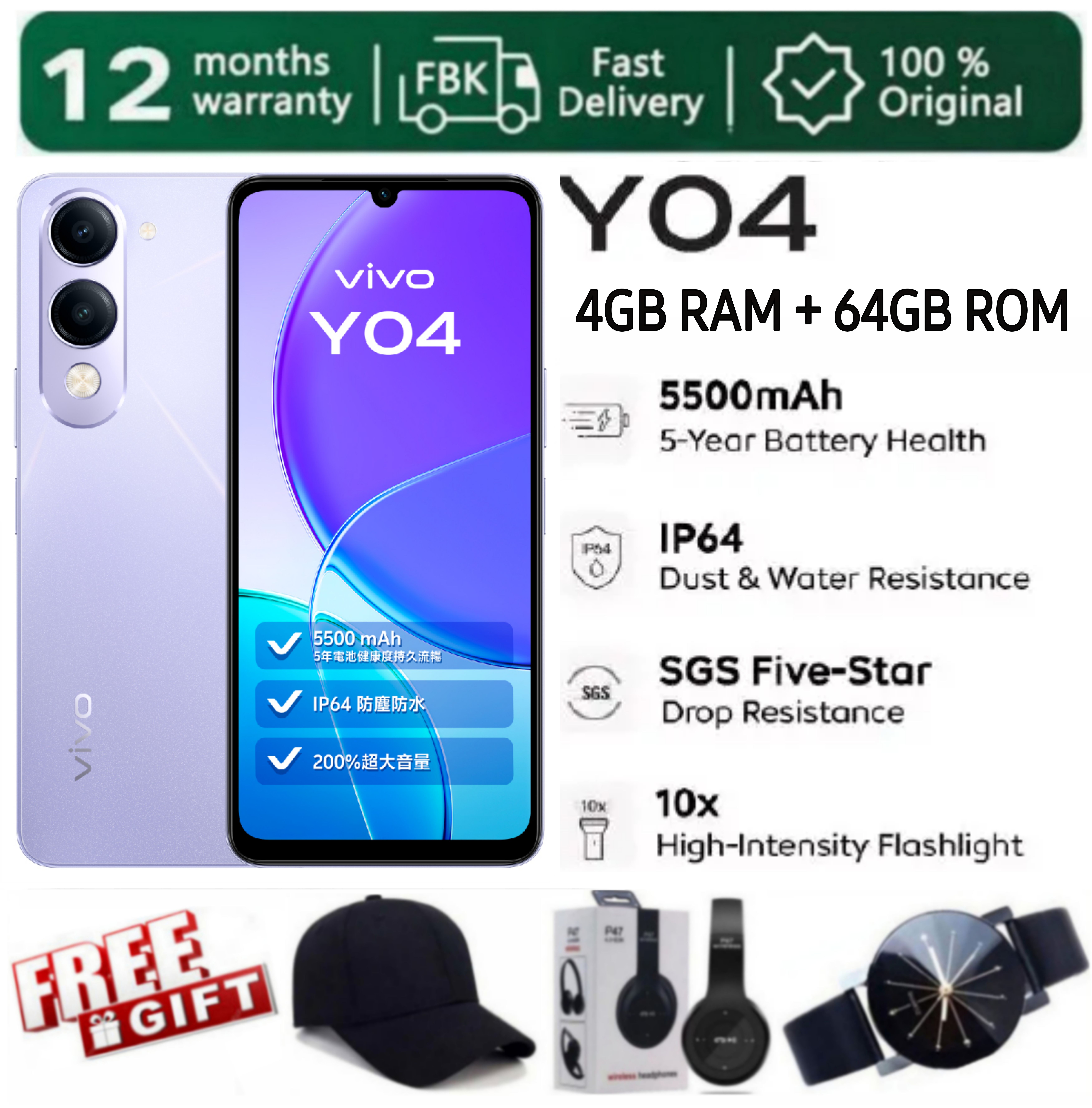 Best price for SUPER DEALS!!! VIVO Y04 6.74'' 64GB R0M + 4GB RAM ...