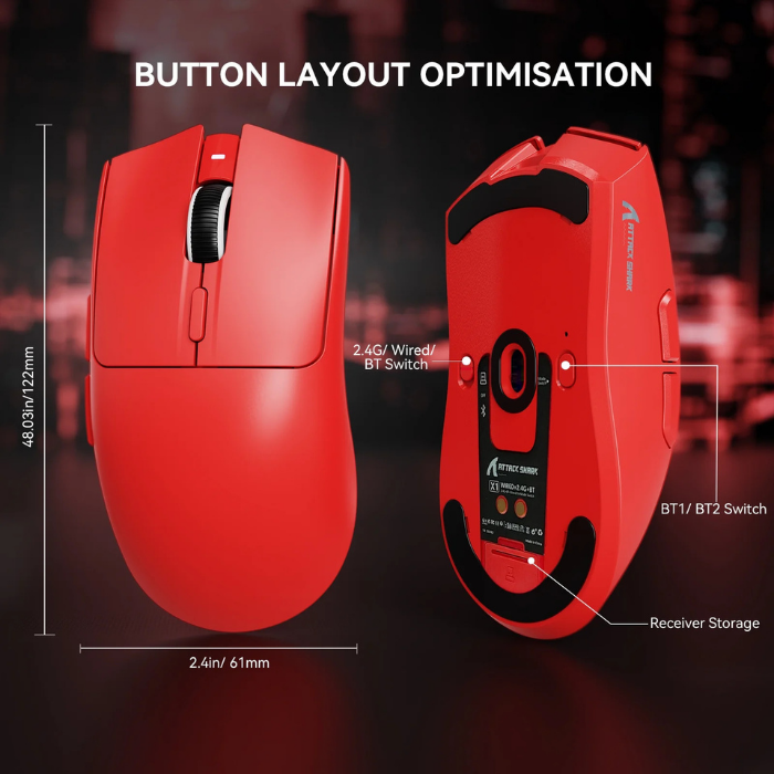 Best price for Attack Shark X1 Wireless Gaming Mouse Black with ...