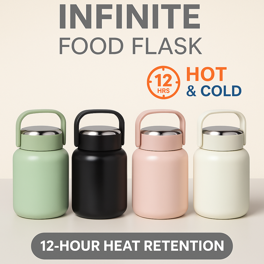 Best price for 1000ml Infinite Food Flask – Stainless Steel Thermal Lunch Jar, 12-Hour Hot ...