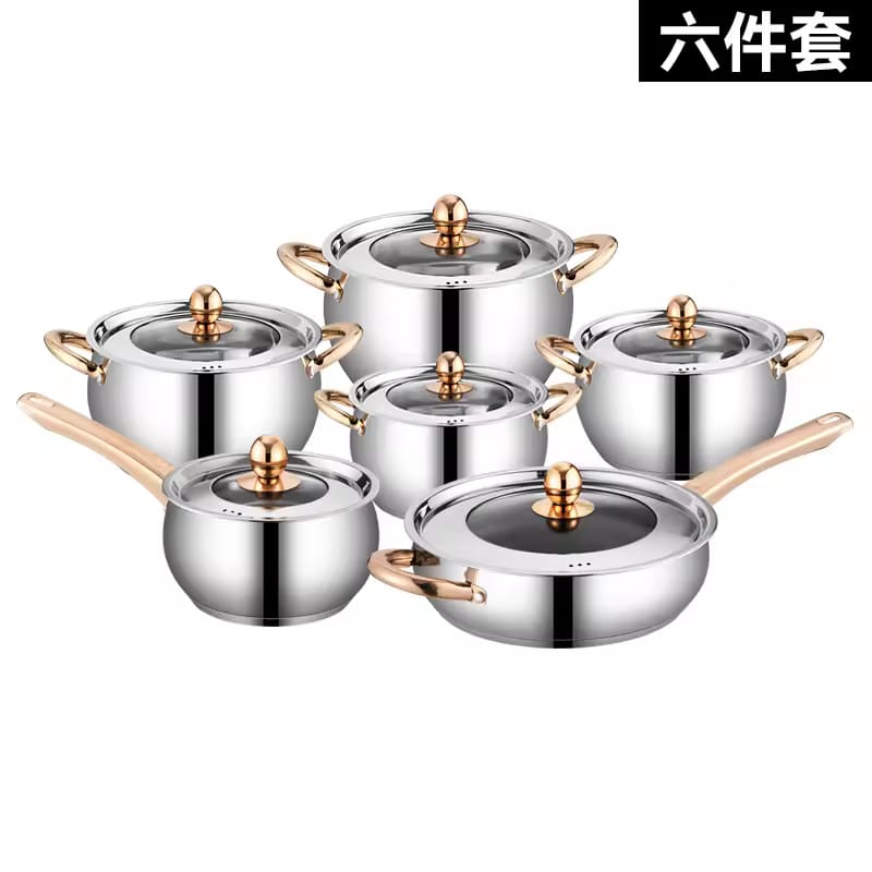 Best price for Thick Stainless Steel Belly Shaped Soup Pot With Glass ...
