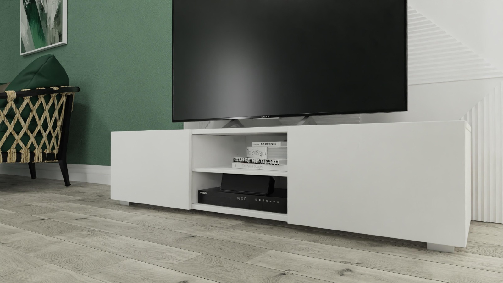 Best price for LIMITED OFFERS!!!! TV STAND 4FT Color-White 1001596133