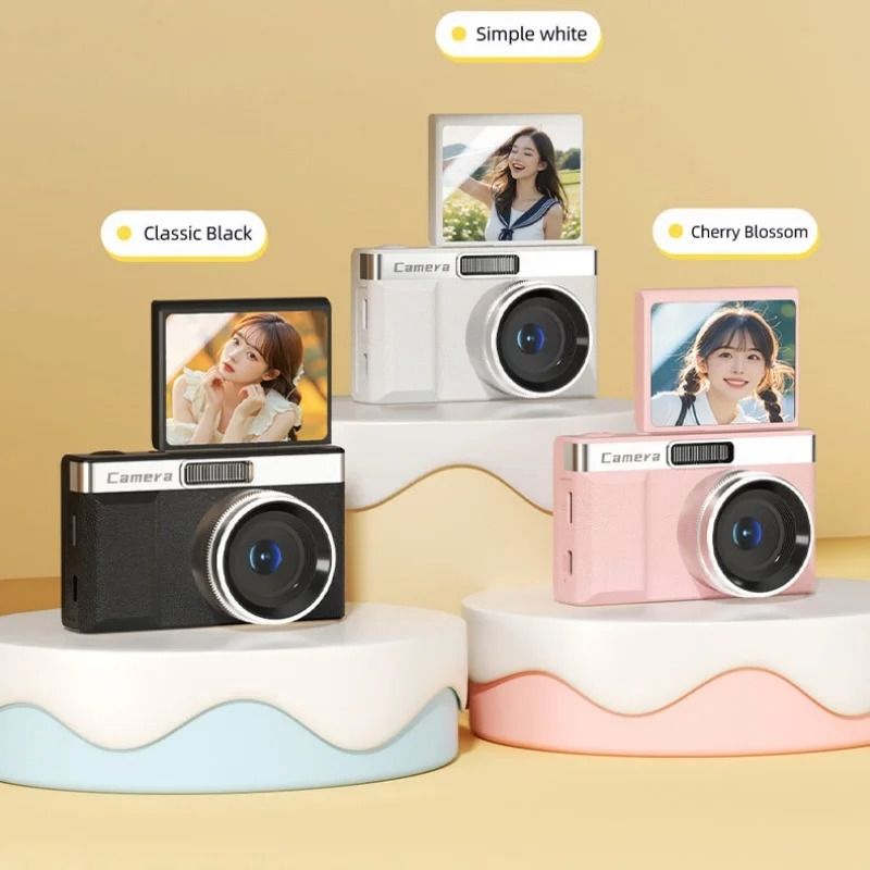 Best price for 48MP Digital Camera 180° Flip HD Photography Retro Style ...