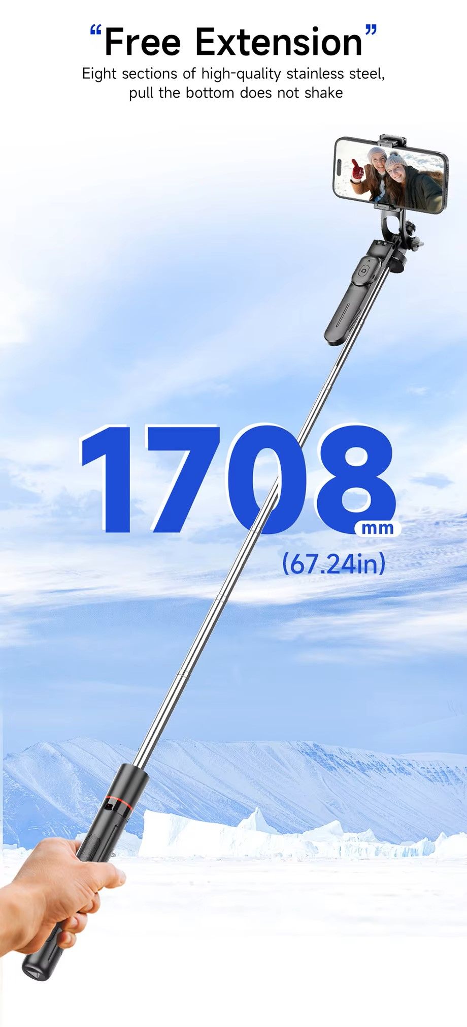 Best price for Selfie stick F16, portable for travel, stable shooting ...