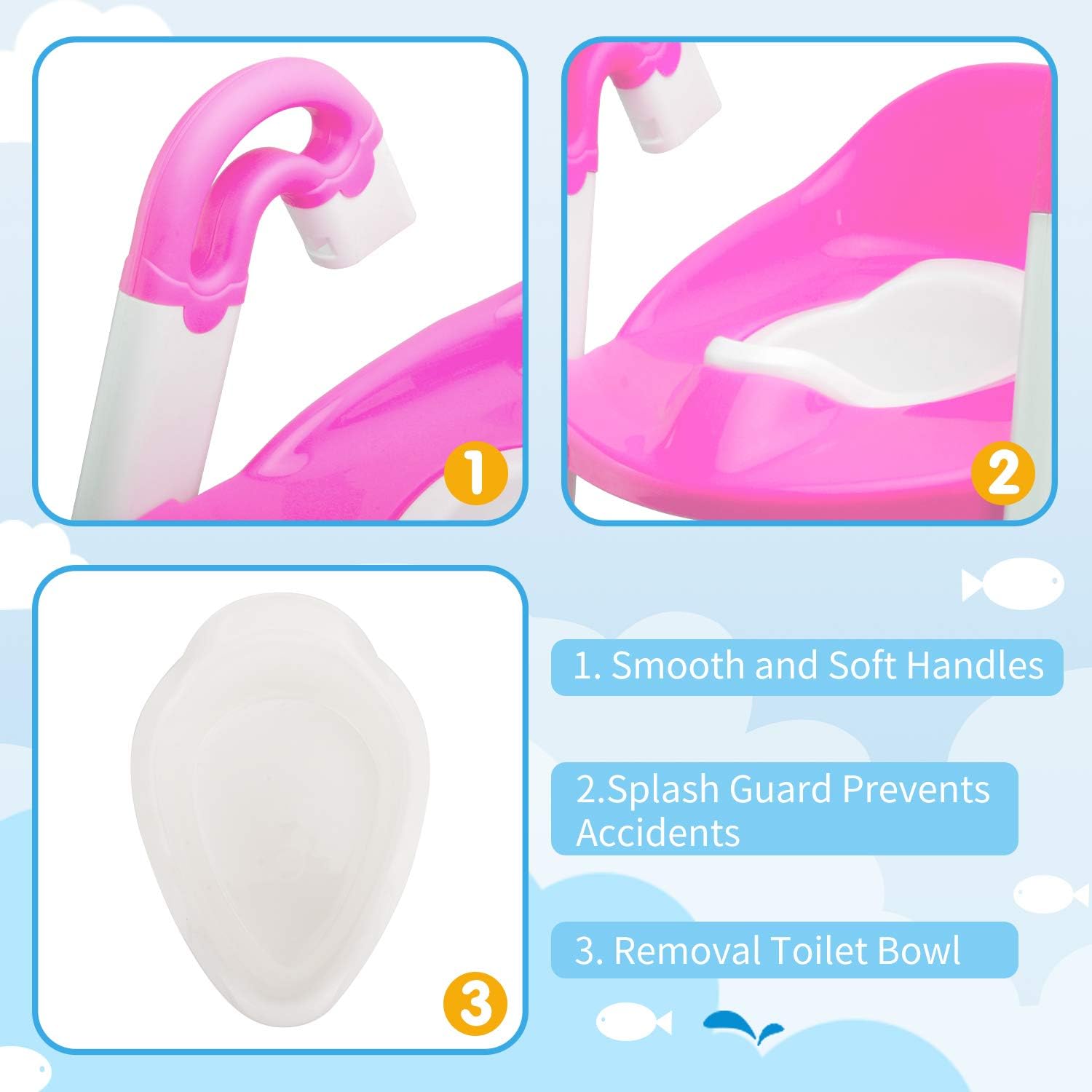 Best price for 3 in 1 Portable Kids Toilet Trainer with ladder Color ...