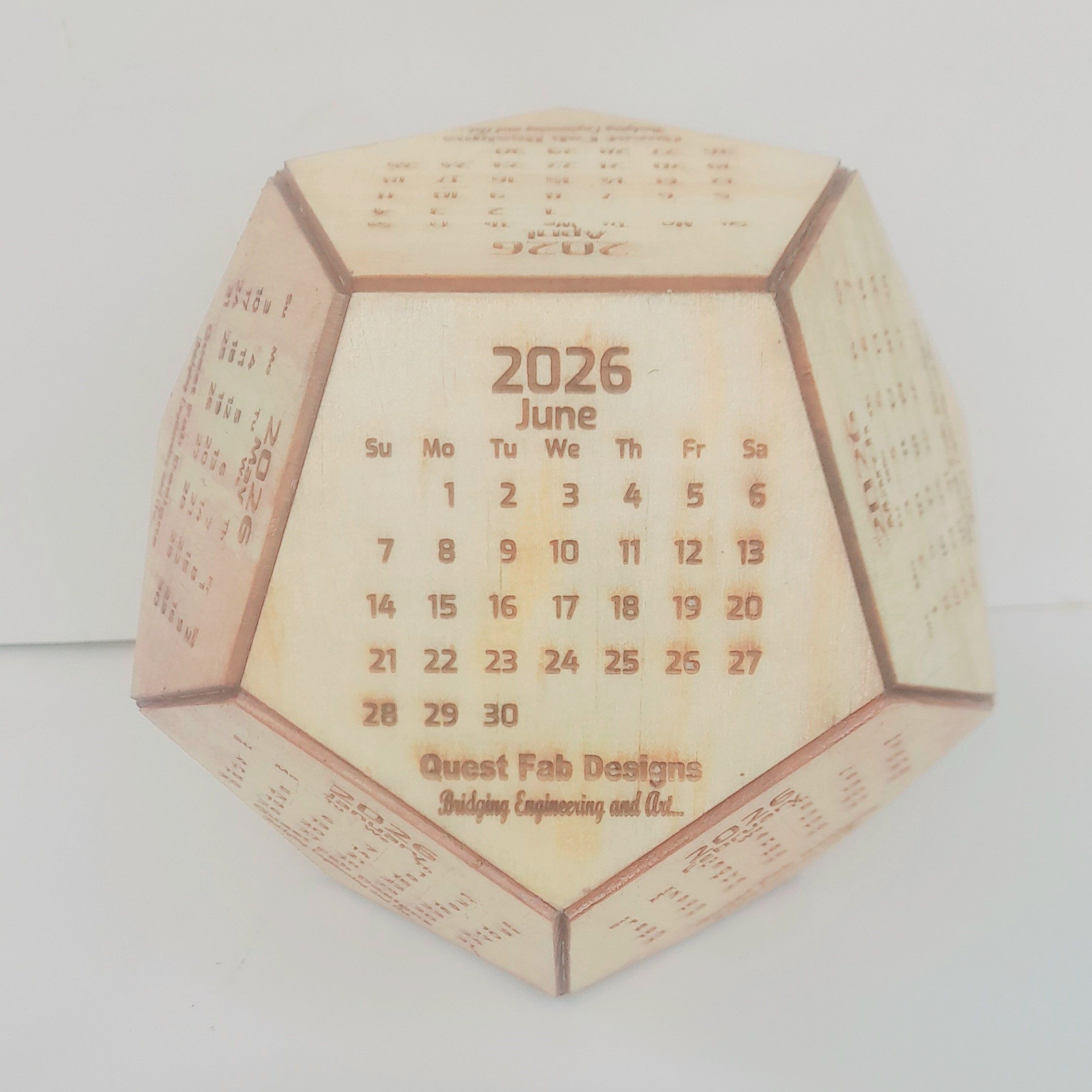 Best price for WOODEN CREATIVE CALENDARS/ WOODEN LASER CUT DODECAHEDRON ...