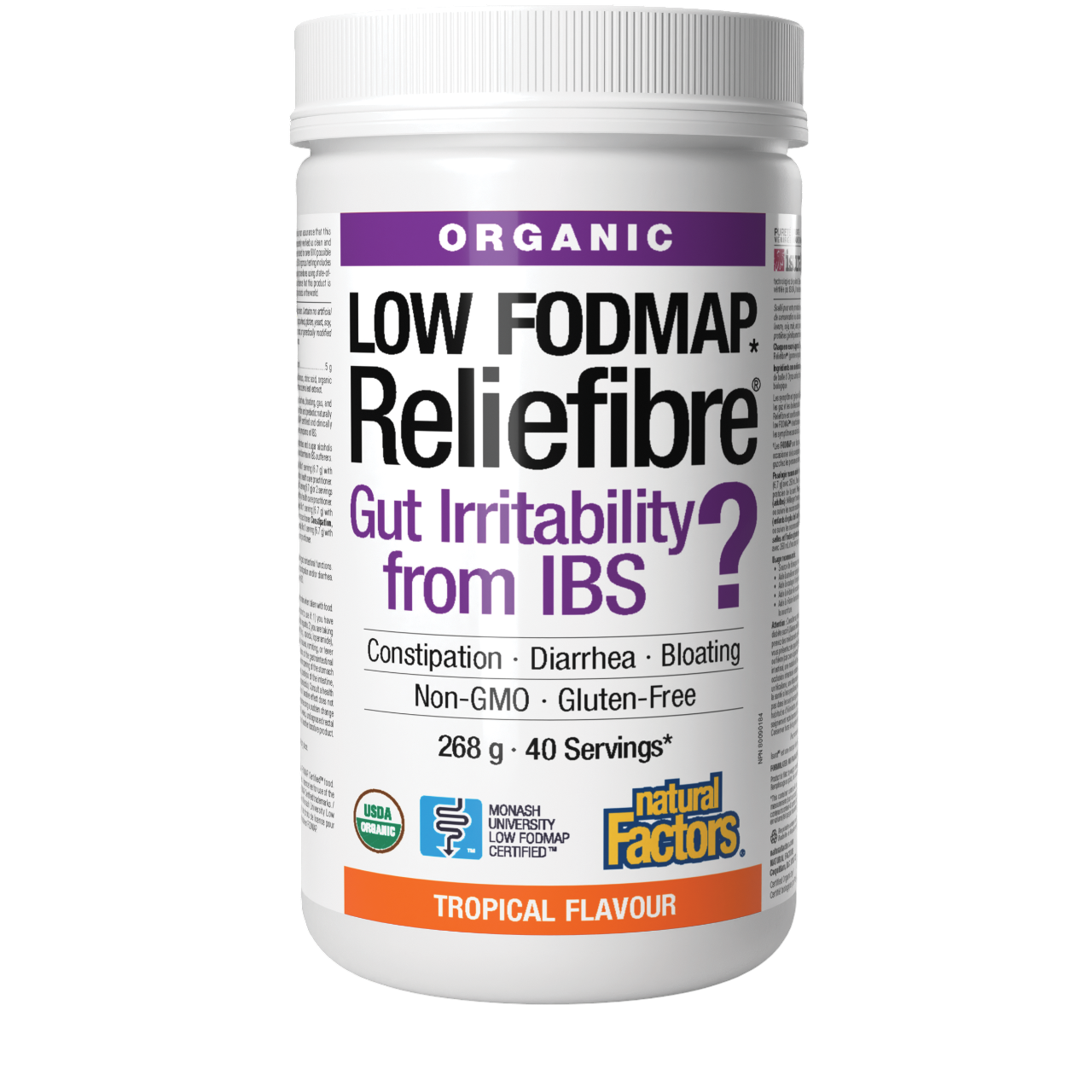 Best price for Natural Factors Organic Low FODMAP Reliefiber Powder ...