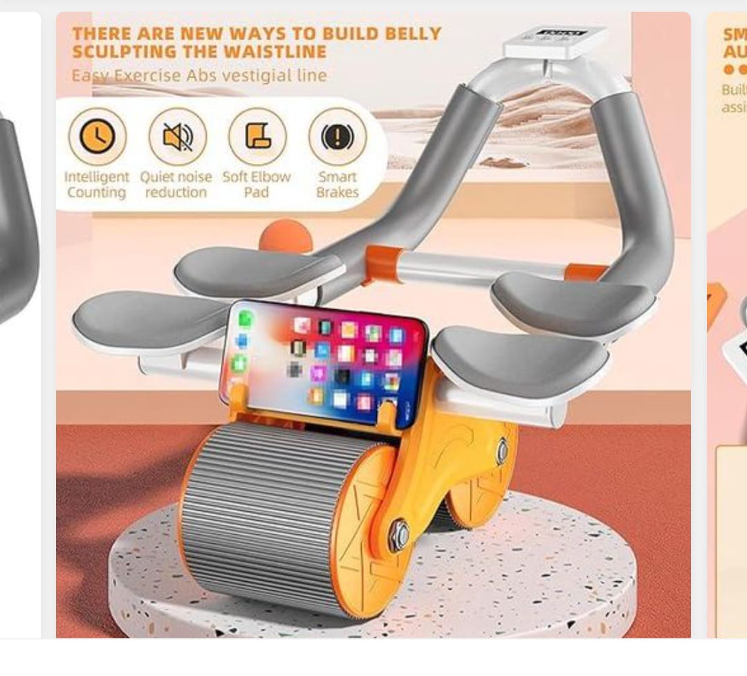 Best price for 2 elbow pad automatic rebound fitness belly wheel roller ...