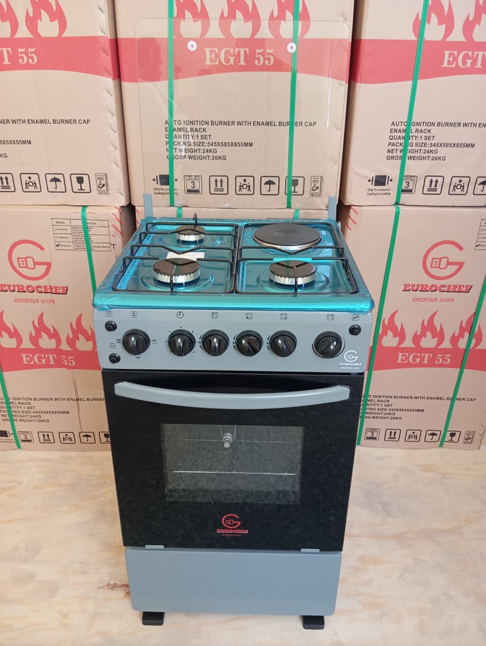 Best price for Eurochef Free Standing 3 Gas Burner +1 Electric Cooker ...