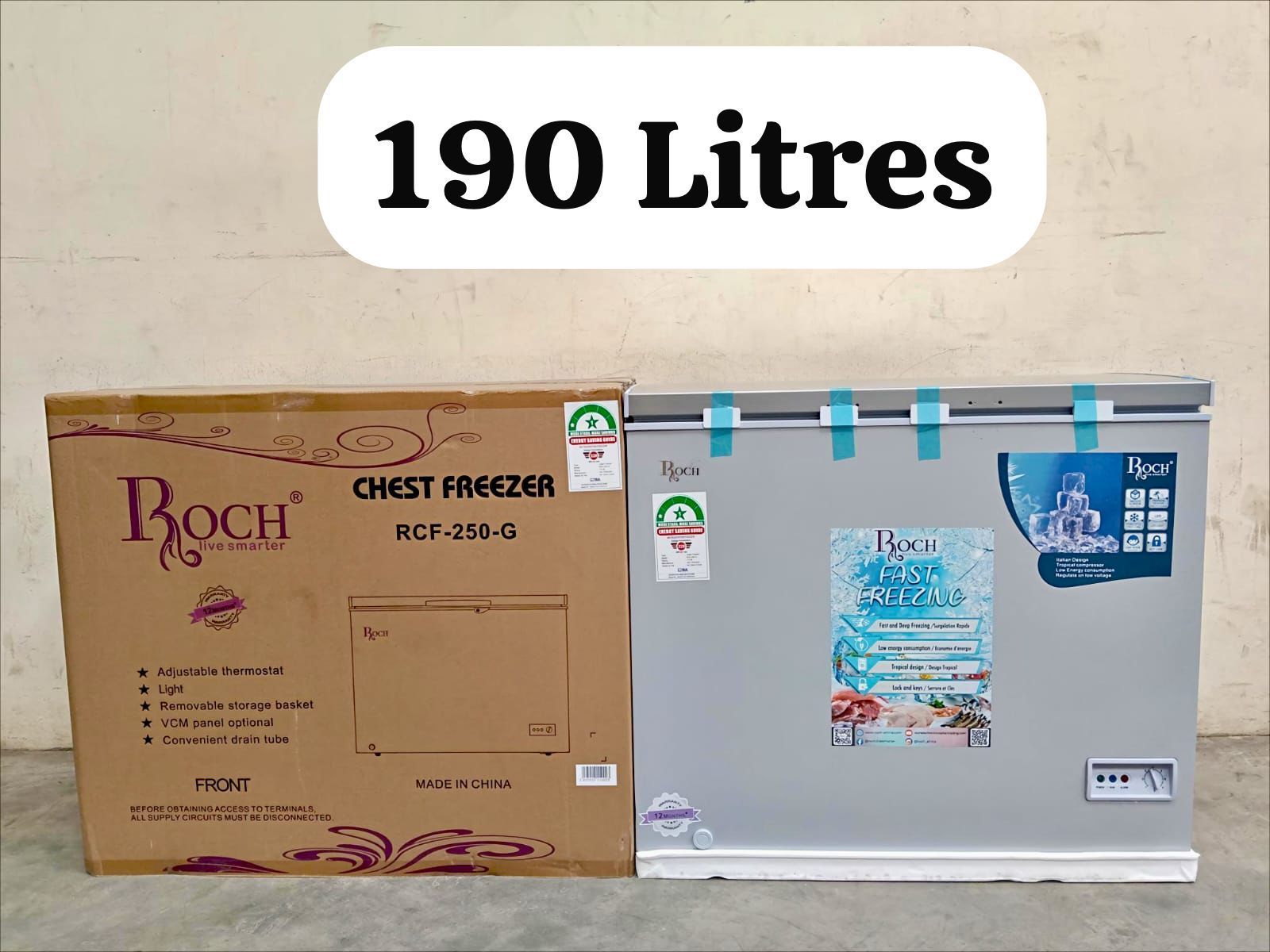 Best price for 190 LITRES ROCH CHEST FREEZER WITH COOL PACK SLIDING ...