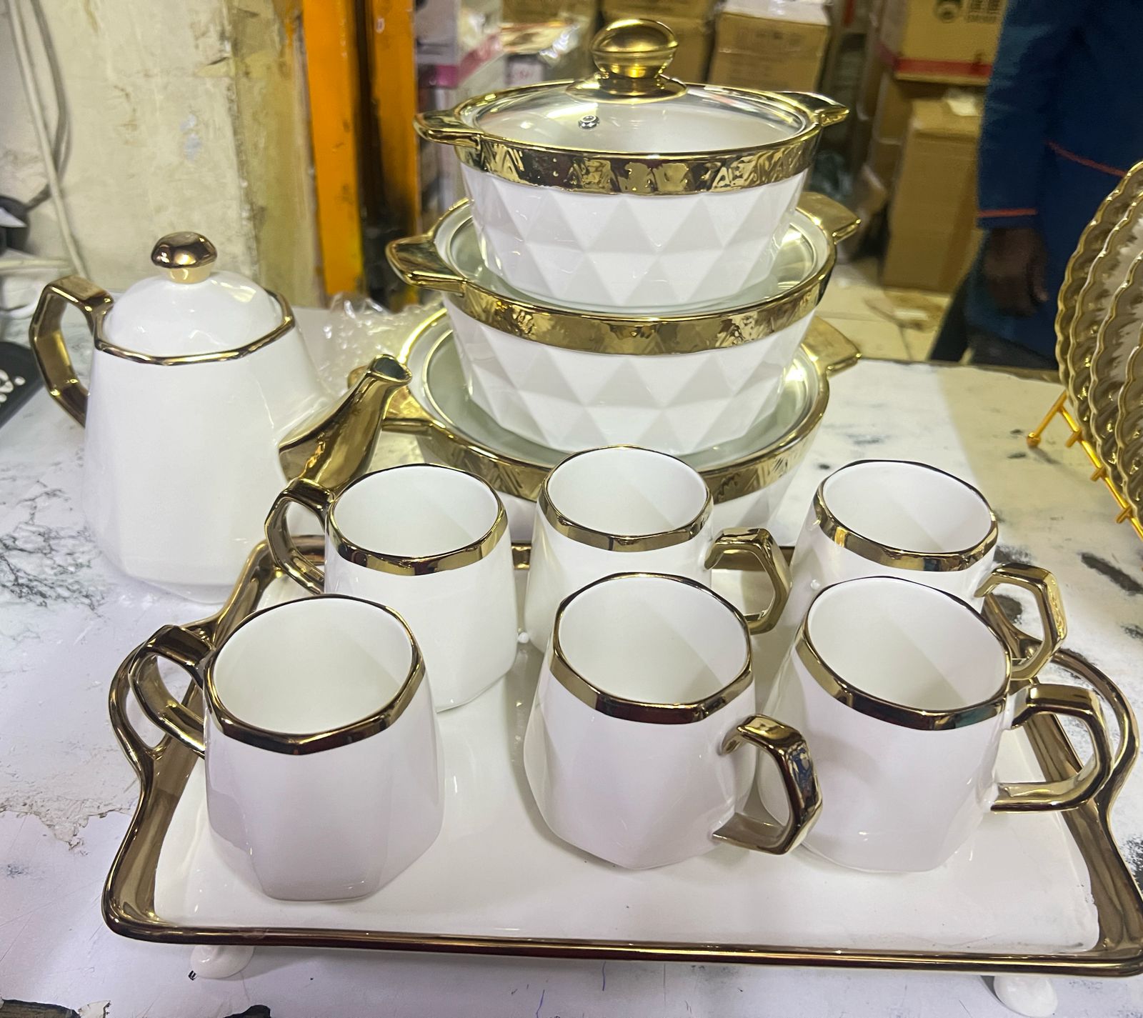 Best price for TEA SET AND SOUP POT. 17 Piece Tea Set and Soup Pot ...