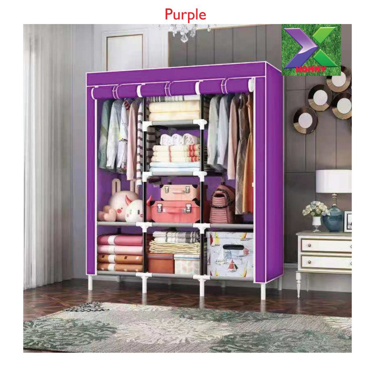 Best price for PORTABLE WARDROBE. Three Column wooden Portable Wardrobe ...