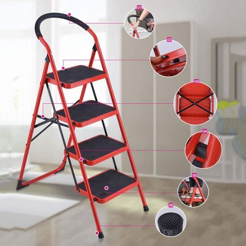 Best price for Dr Ladder Ladder Step Ladder Steel Ladder Foldable 4 Steps