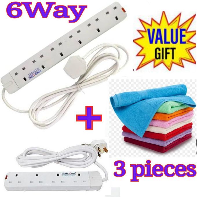 Best price for Power King 6Way> Power Extension Socket 3m Cable In 6 ...