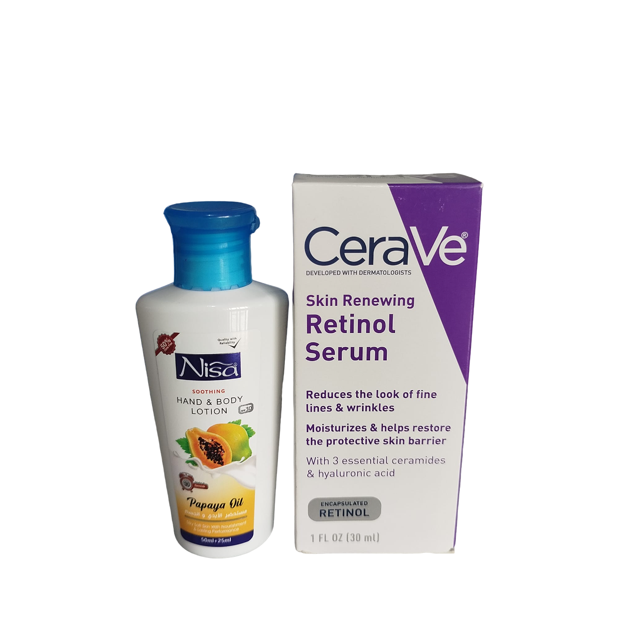 Best price for CeraVe Skin Renewing Retinol Face SERUM + Nisa Soothing ...