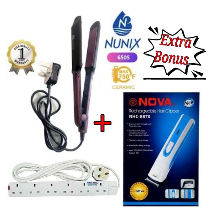 Best price for Nunix Professional Beatiful Girls Hair Straightener Flat Iron Styler +6Way ...