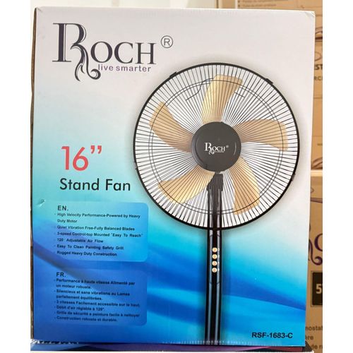 Best price for CLEARANCE OFFER 16 inches Roch standing fan Color-Black ...