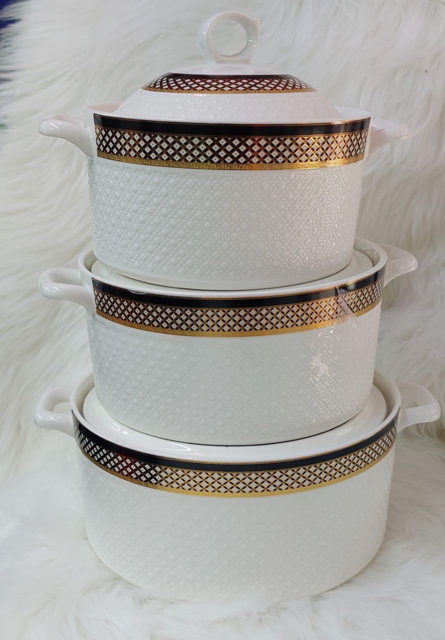 Best price for 3PCS Set elegant ceramic kitchen casserole serving dish ...