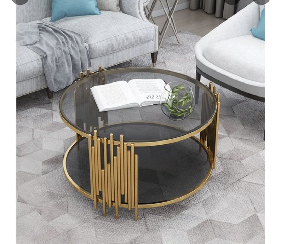 Best price for Nobel Tampered Glass Round Coffee Table Black 80cm ...