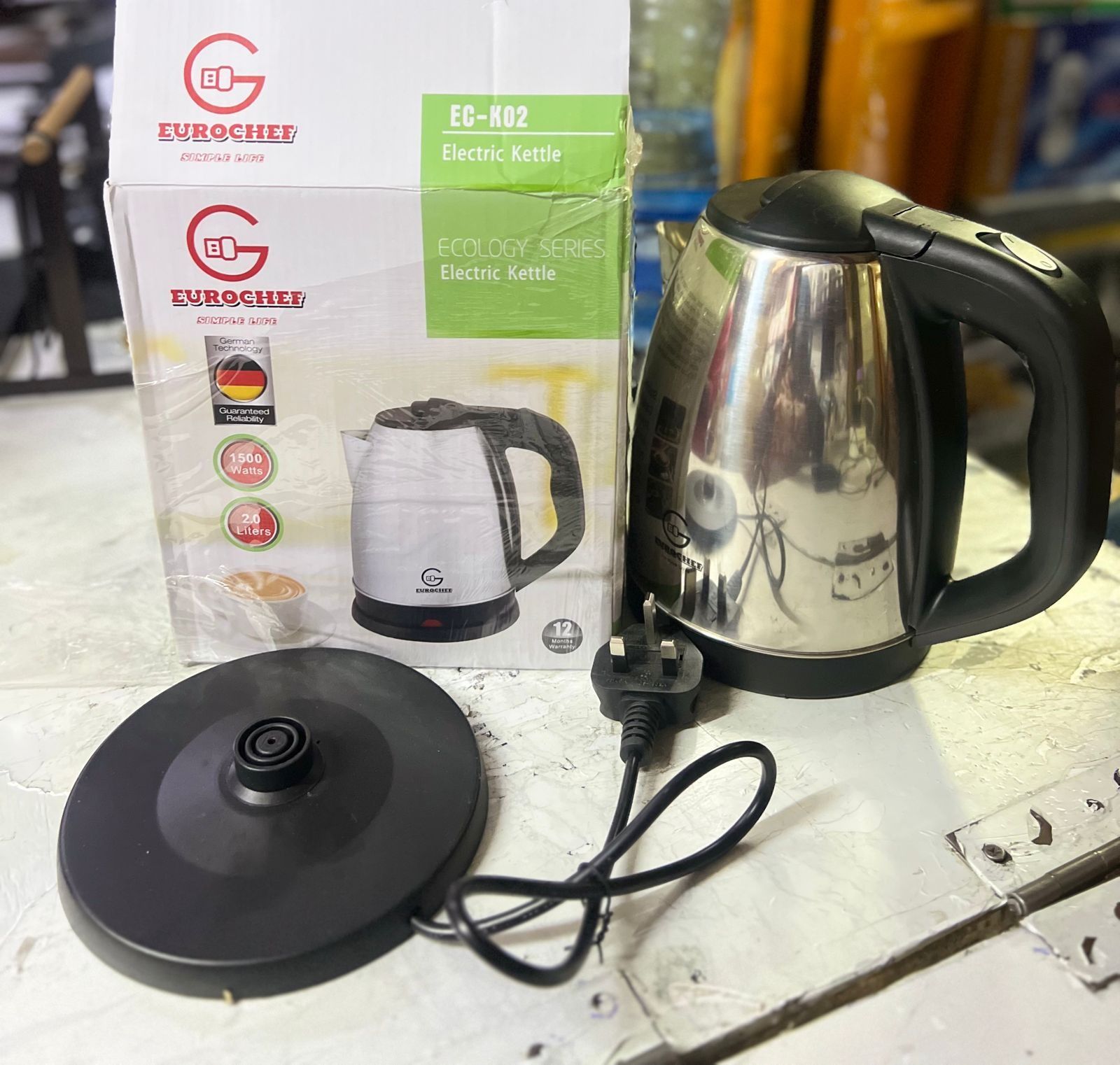 Best price for Eurochef Electric Stainless Steel Kettle water boiling ...