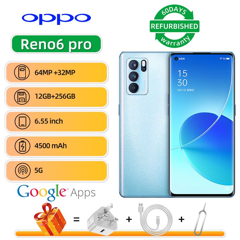 Best price for Refurbished OPPO Reno6 Pro 5G 6.55-inch screen 64MP ...