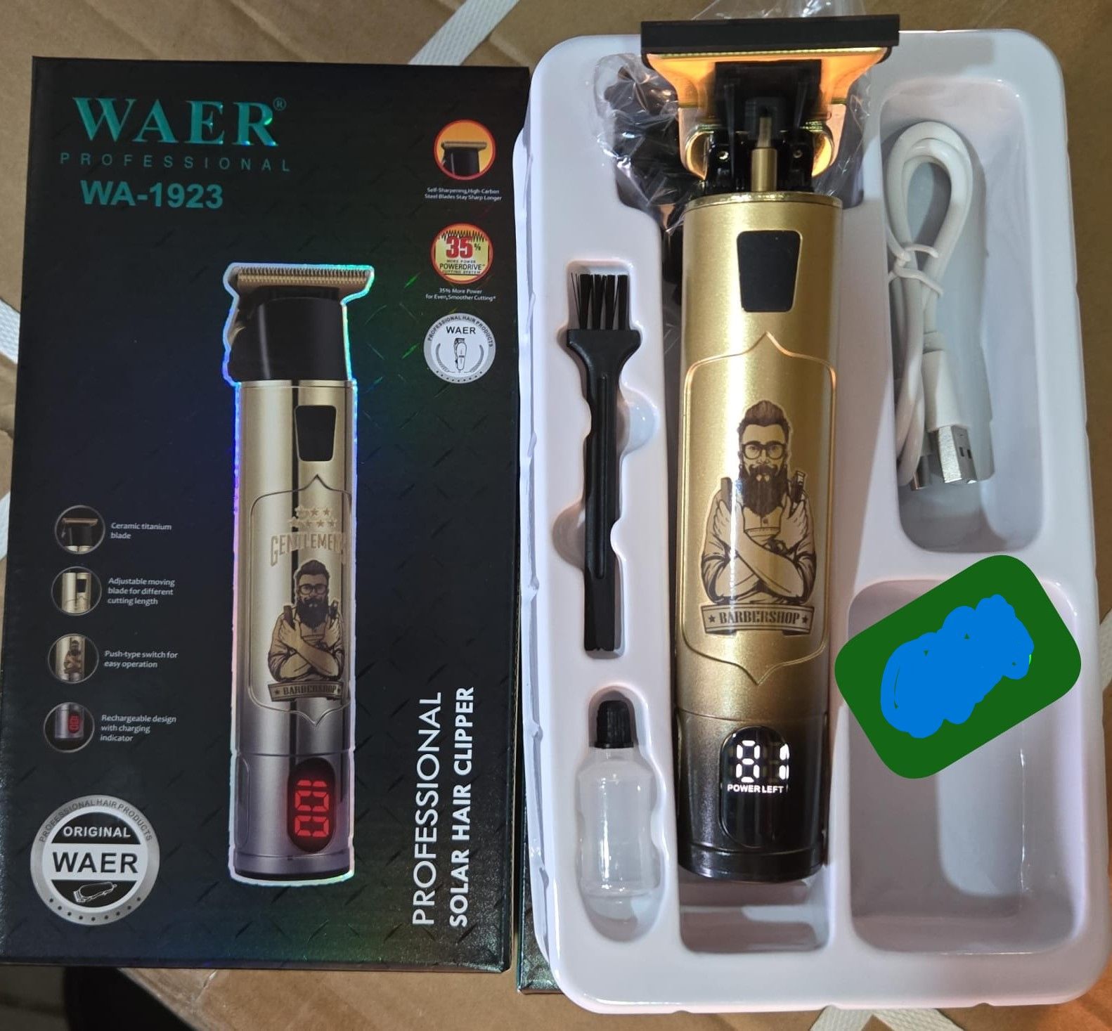 Best price for Waer Professional Hair Clipper, which is a rechargeable hair trimmer suitable for ...