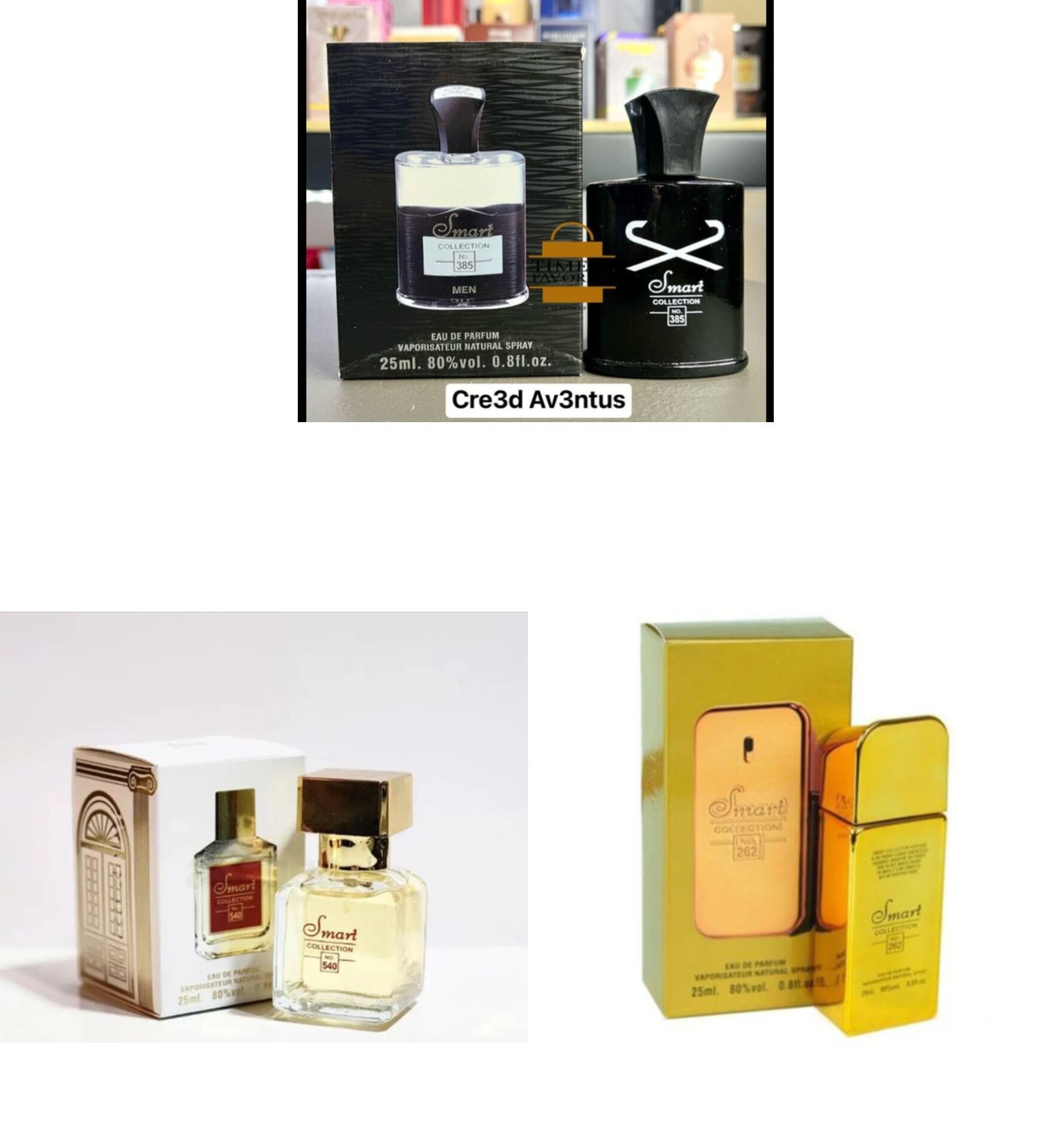 Best price for 3pcs smart collection Creed avetus 385 + Baccarat rouge ...
