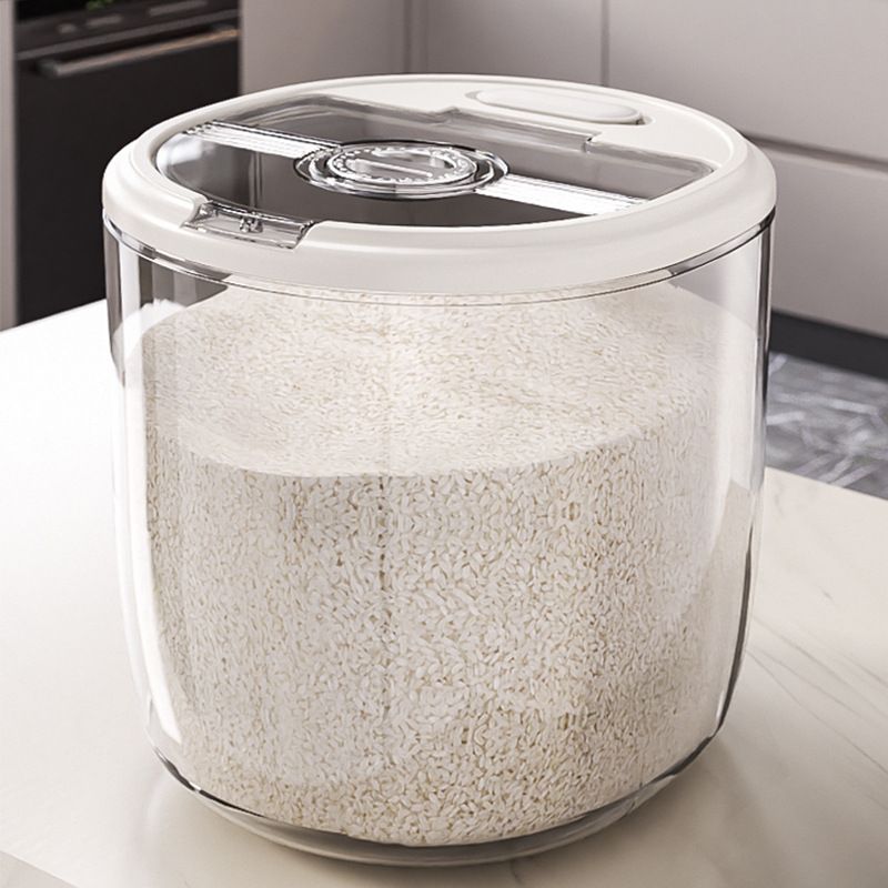 Best price for 10kg Acrylic Rice Storage Bucket with Airtight Silicone ...
