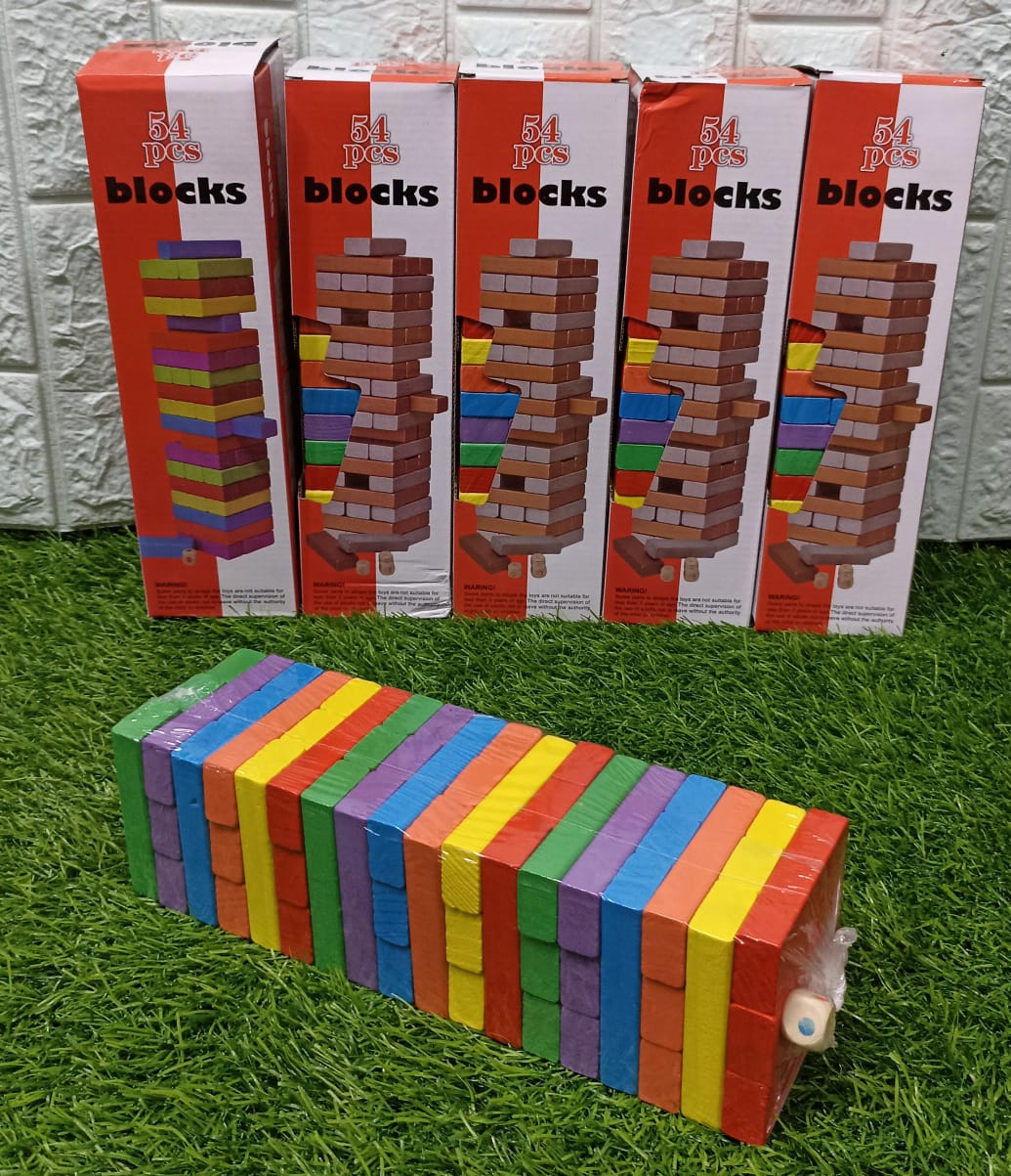 Best price for Coloured FunBlast Wooden Jenga Stacking and Tumbling ...