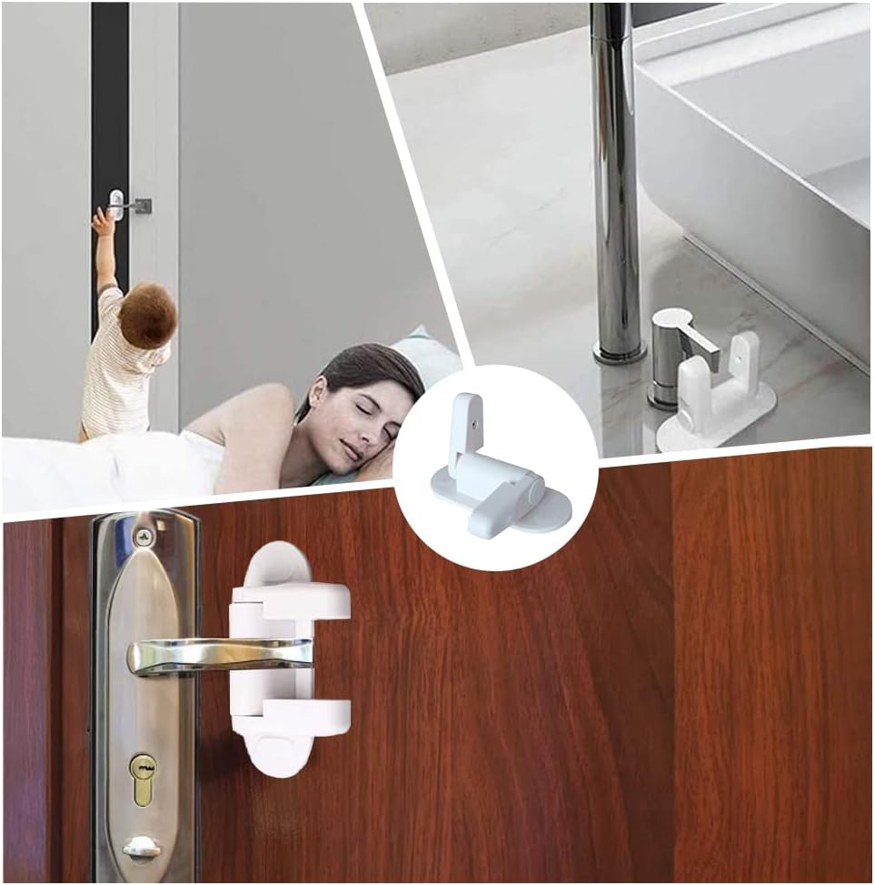 Best price for Door Lock Without Drilling Lever Locks Strong Adhesive ...