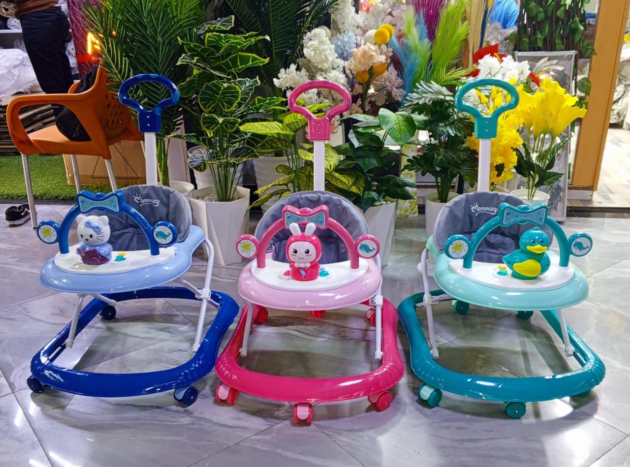 Best price for Baby walker with push handle & melody Color-Blue 1001360532