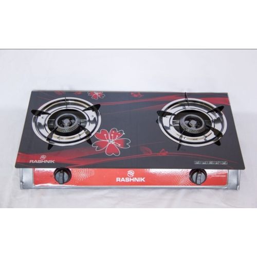 Best price for Rashnik Double Burner Table Top Gas Cooker – Glass Top ...