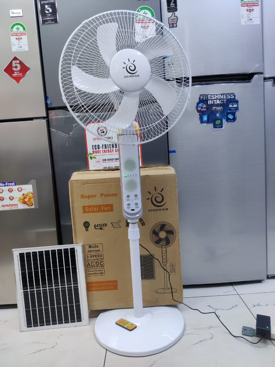 Best price for SOLAR FAN *3 Speed oscillating *15W Solar Panel *1 AC ...