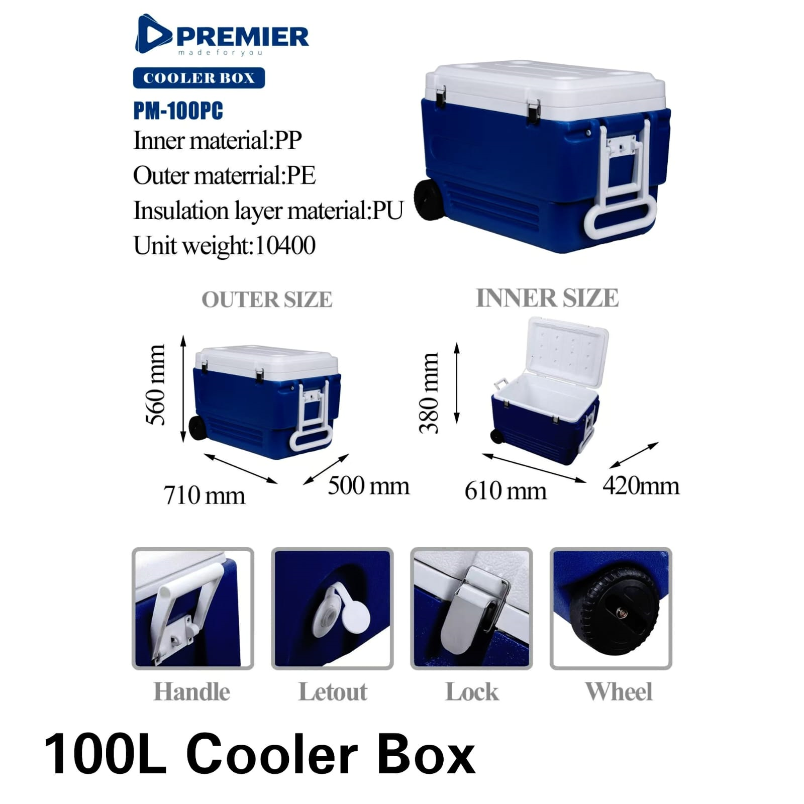 Best price for Premier PM-100PC 100L Cooler Box Chiller with double ...