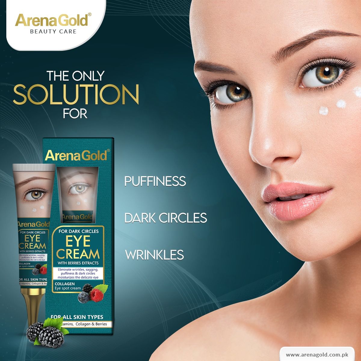 Black Friday Discounts for Arena Gold Collagen Eye Cream. Eliminates ...