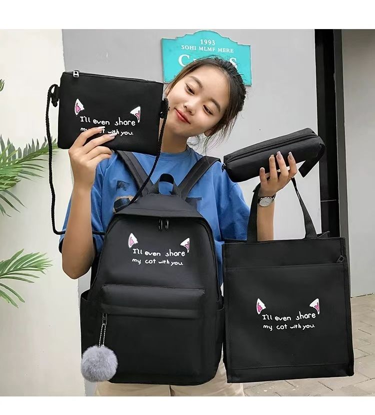 Exclusive discounts for 4 Pcs Sets Backpack Women 2024 New Printed Four ...