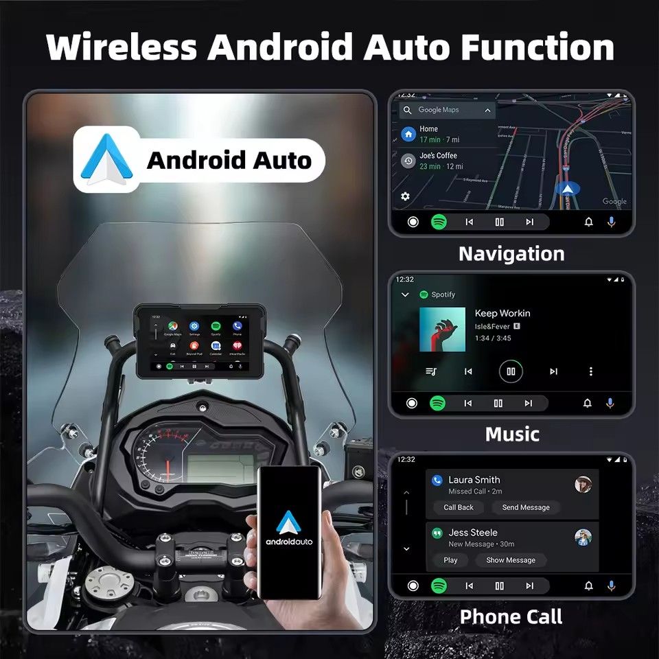Best price for 5 inch Moto Wireless CarPlay & Android Auto Removable ...