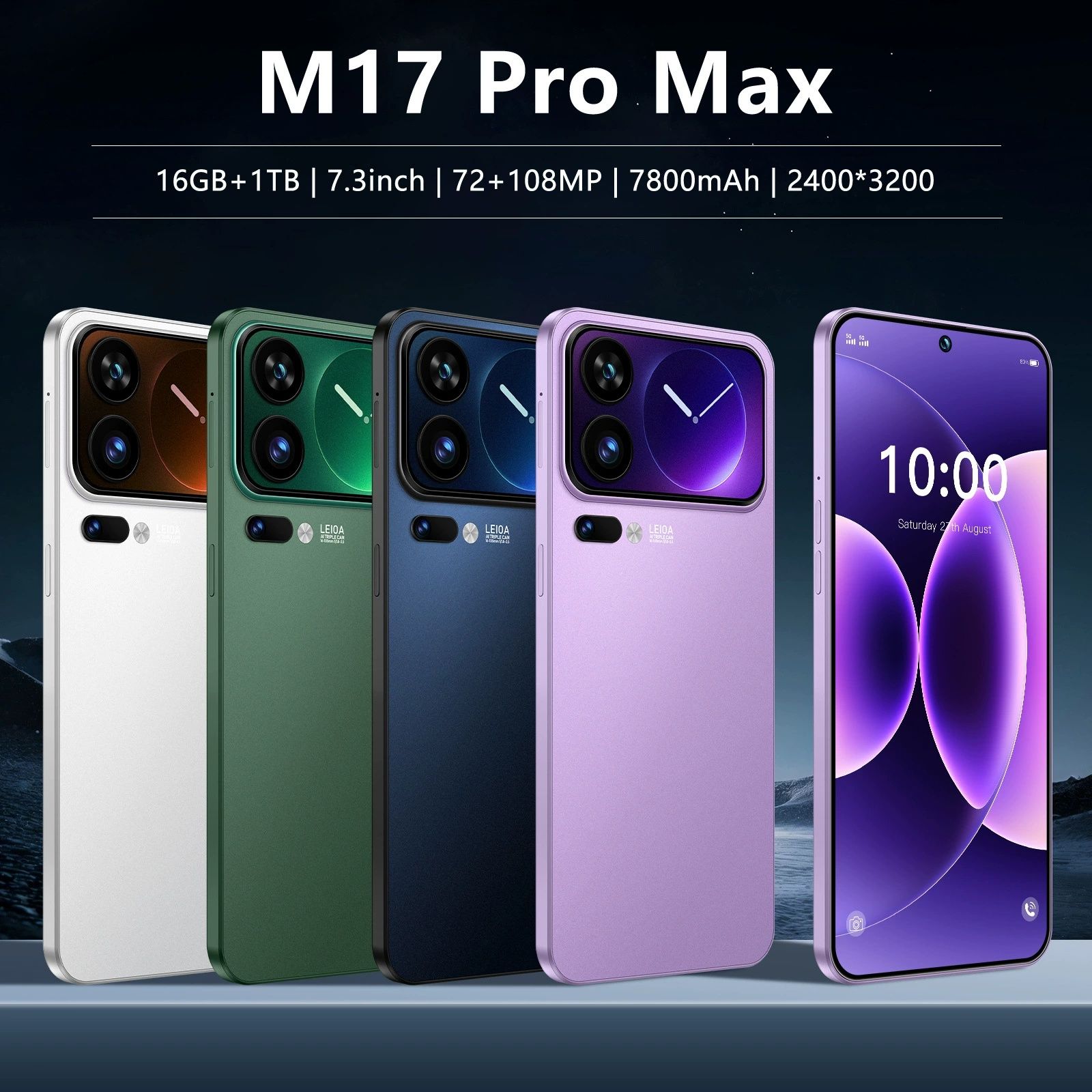 Best price for New M17 Pro Max Unlocked Phone 6.8" Large Screen 3+16GB ...