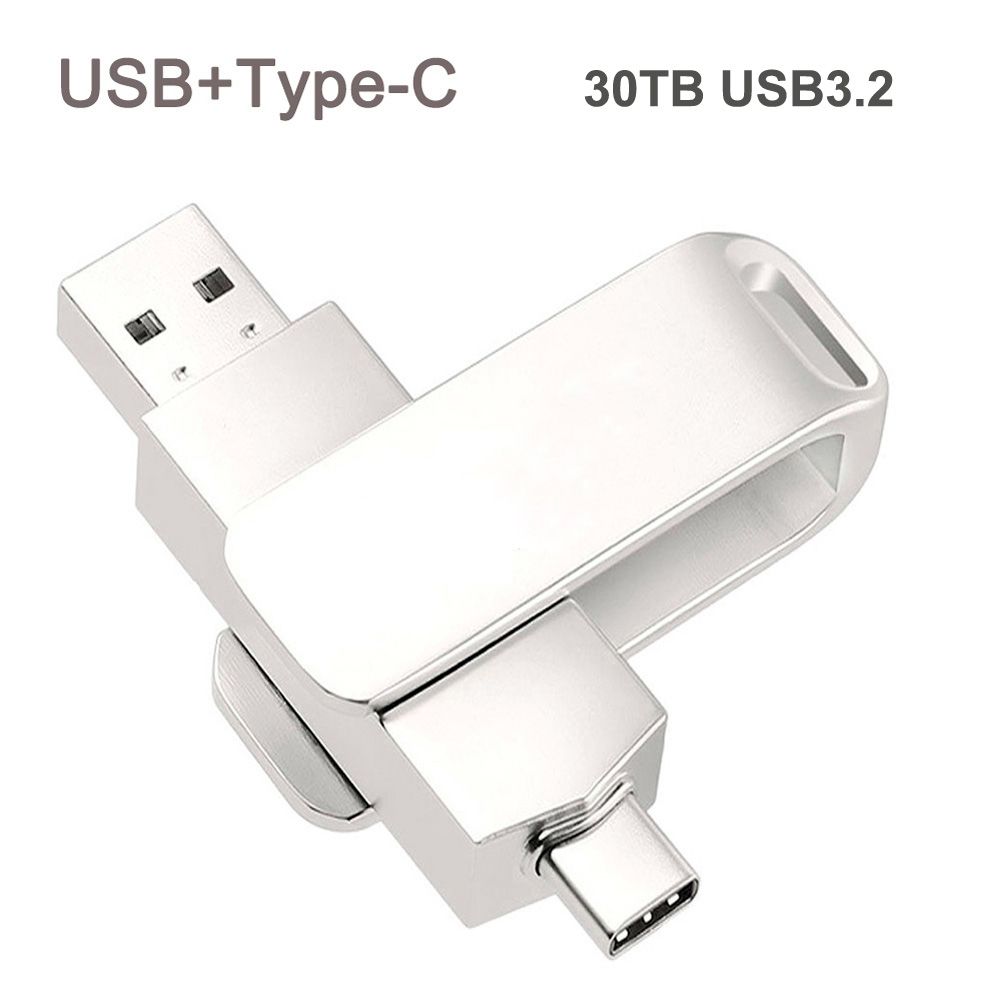 Best price for 2in1 OTG 30TB USB3.2 Flash Drive Disk Metal Pen Drive Stick U Disk Flashdisk ...