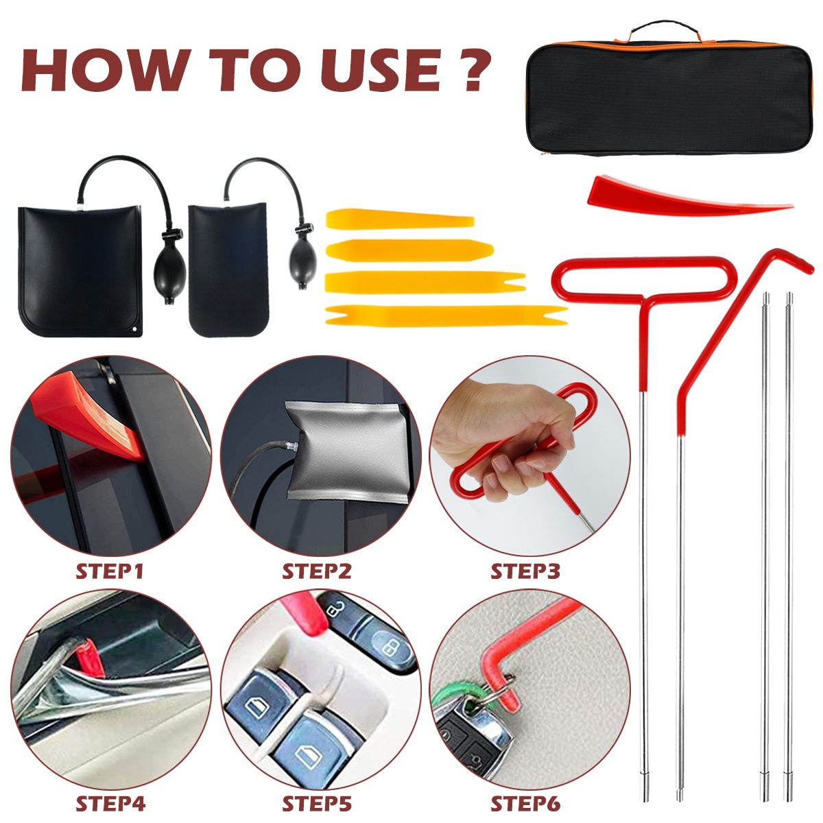 Best price for Car Tool Car Window Door Key Anti Lost Kit Inflatable ...