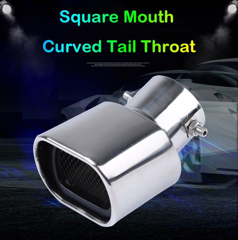 Best price for Square Mouth Curved Tail Throat Car Exhaust Pipe ...